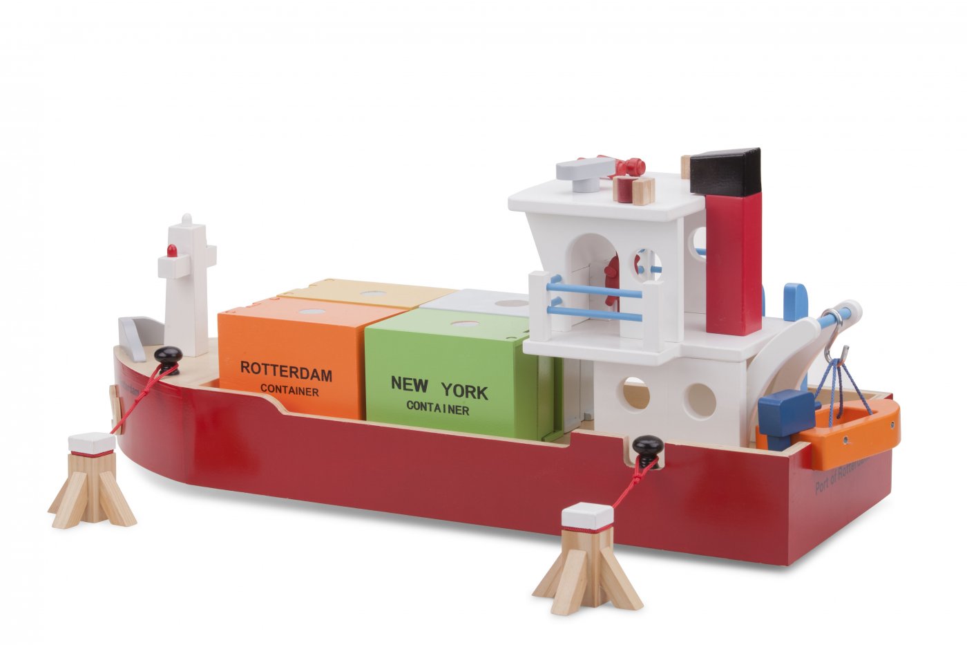 New Classic Toys Containerskib m/4 containere - New Classic Toys ...